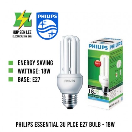 PHILIPS Essential 3U PLCE 18w / 23w E27 Energy Saving Bulb