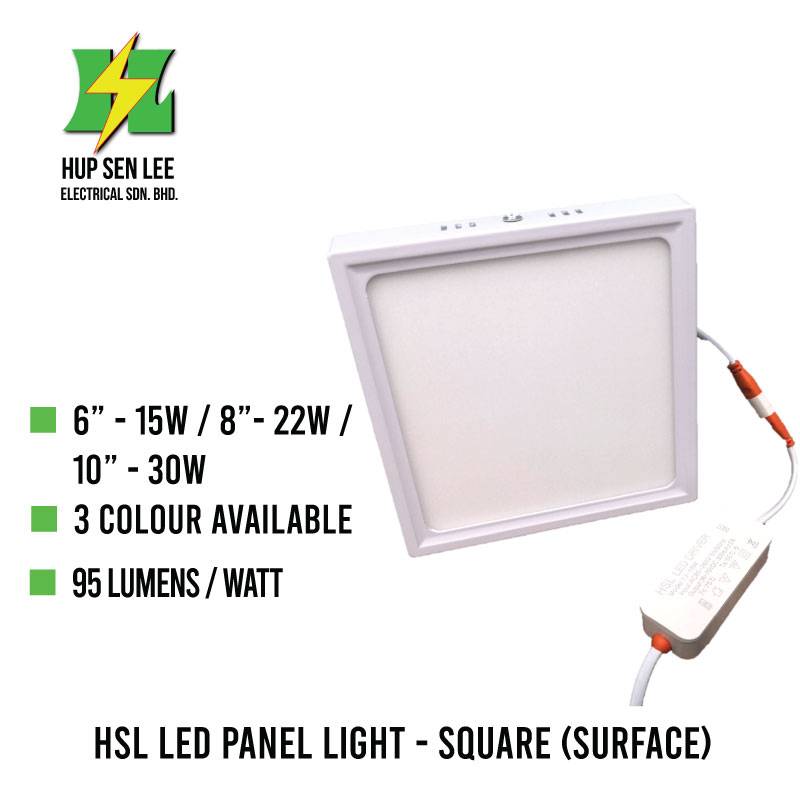 SURFACE MOUNTED LED PANEL LIGHT 6/8/10" ROUND/SQUARE