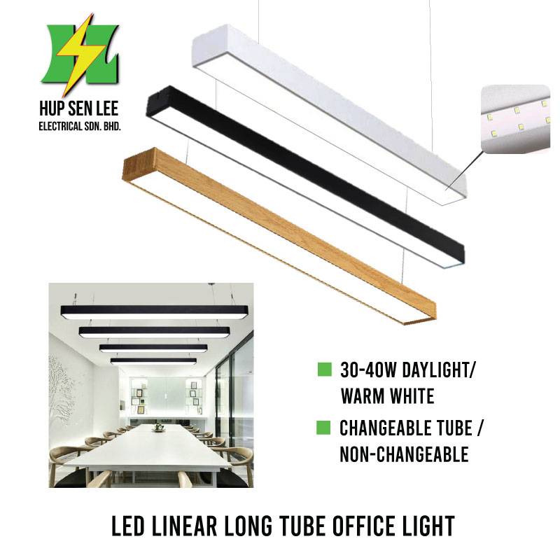 18w 30w 36w 40w LED LINEAR LONG TUBE OFFICE HANGING MODERN LIGHT ...