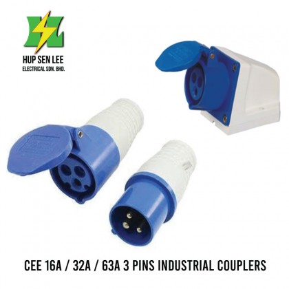 CEE 16A / 32A / 63A 3 pins Industrial Couplers
