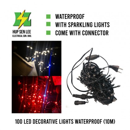 100 LED DECORATIVE LIGHTS WATERPROOF WITH SPARKING LIGHTS (10M)