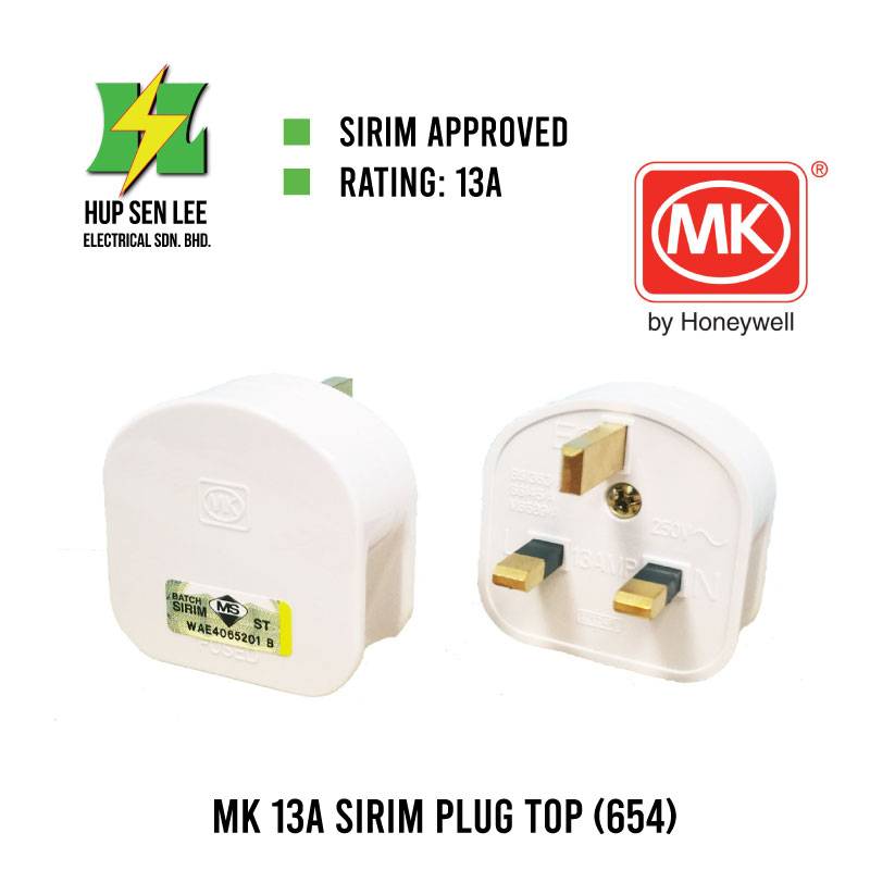 MK 654WHI 13A PLUG TOP