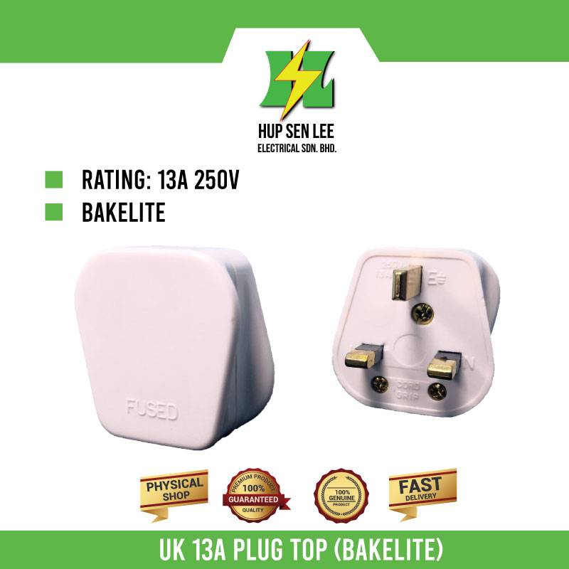 High Quality UK 13A Plug Top (Bakelite)