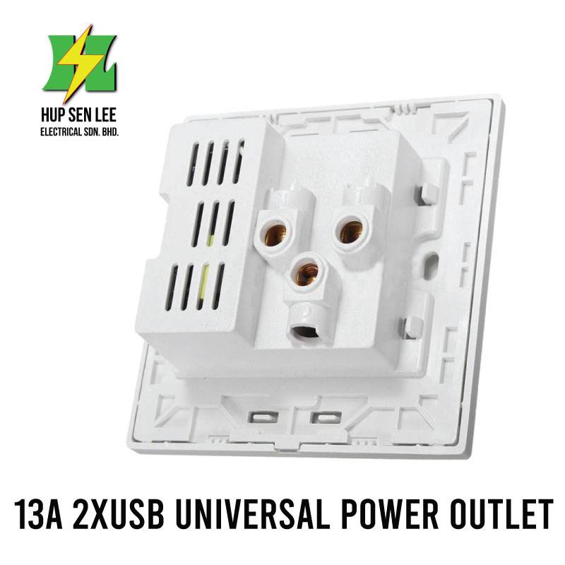 2xUSB 13A Universal Power Socket Outlet