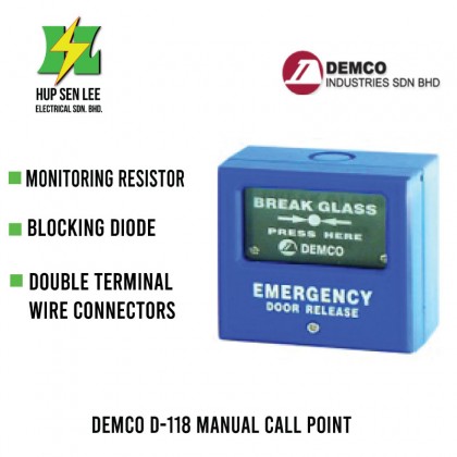 DEMCO D-118 MANUAL CALL POINT EMERGENCY DOOR RELEASE