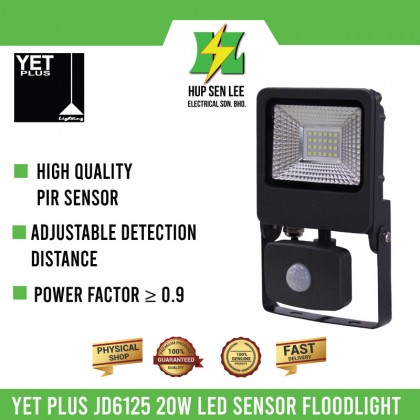 YET PLUS JD125 20W LED SENSOR FLOOD LIGHT