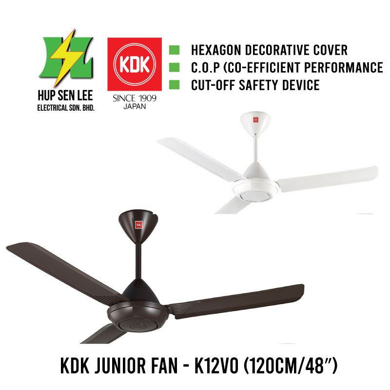 KDK Junior Fan K12V0 Regulator Ceiling Fan (120cm/48″)