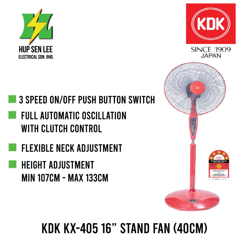 KDK KX405 Stand Fan (40cm/16″)