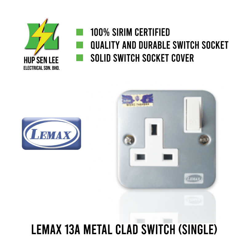 LEMAX 13A METAL CLAD SWITCH (SINGLE)
