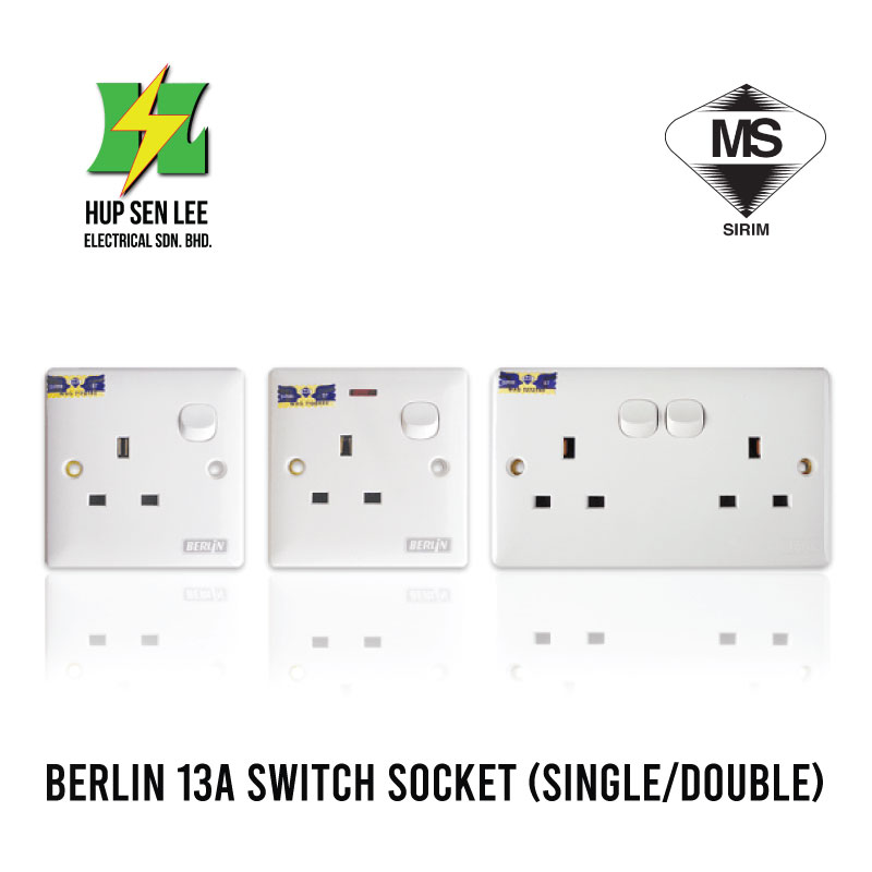 BERLIN 13A SWITCH SOCKET (SINGLE/DOUBLE)