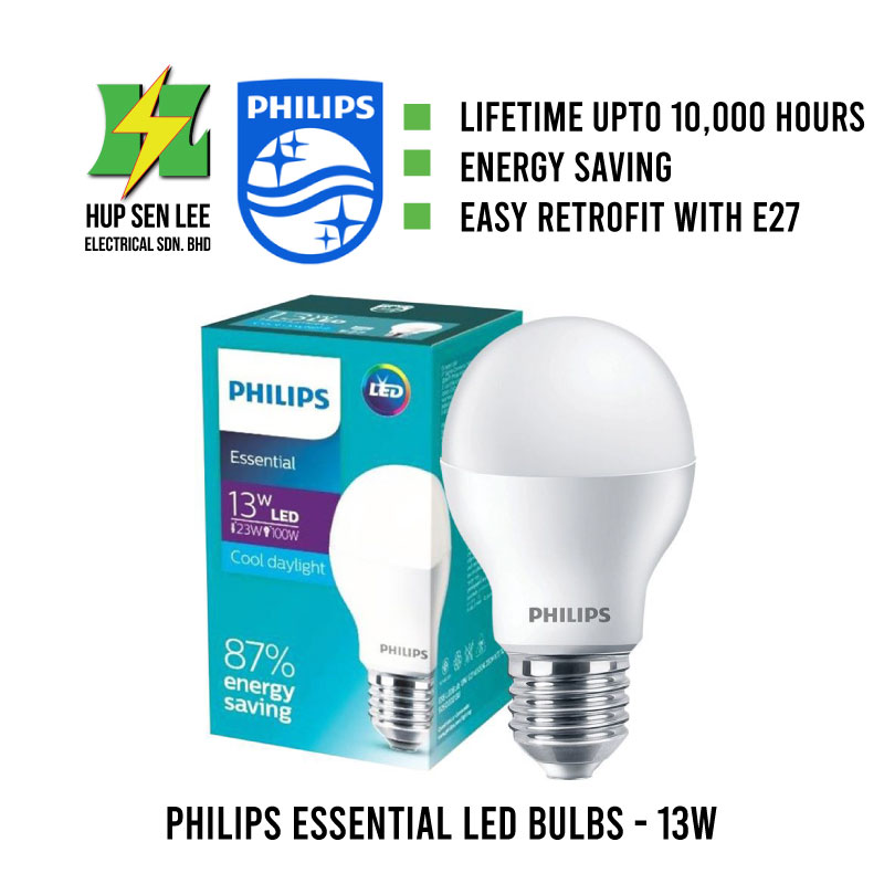 PHILIPS ESSENTIAL LED BULB (13W 3000K / 13W 6500K)