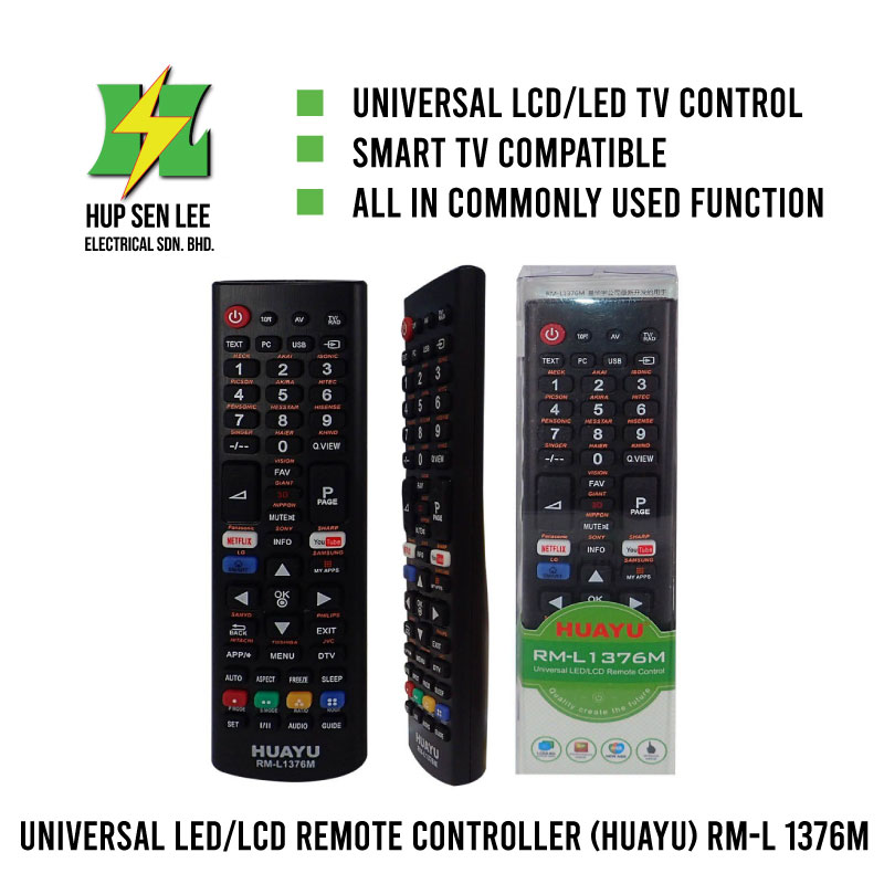 UNIVERSAL LED/LCD/ TV REMOTE CONTROLLER (HUAYU) RM-L1376M