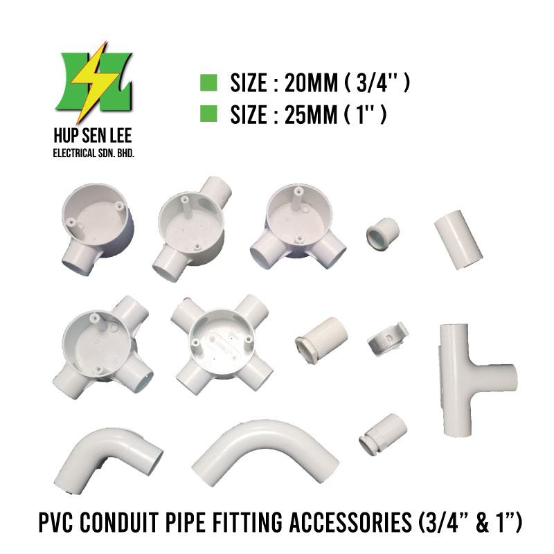 3 4 20mm PVC Conduit Pipe Fitting Accessories